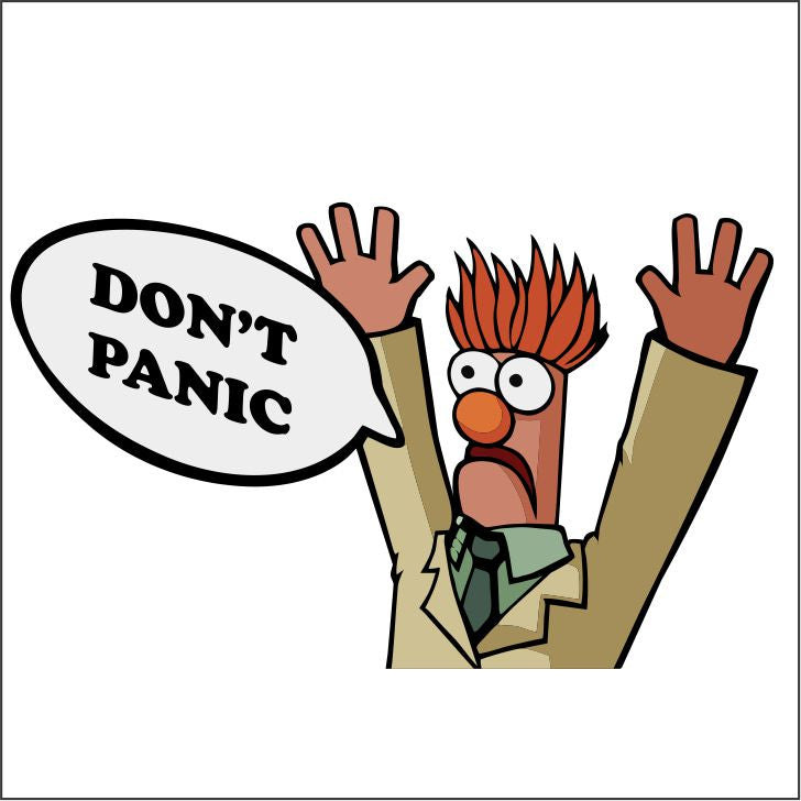 Beaker "Don't Panic" Peeking – ihatedecals.ca