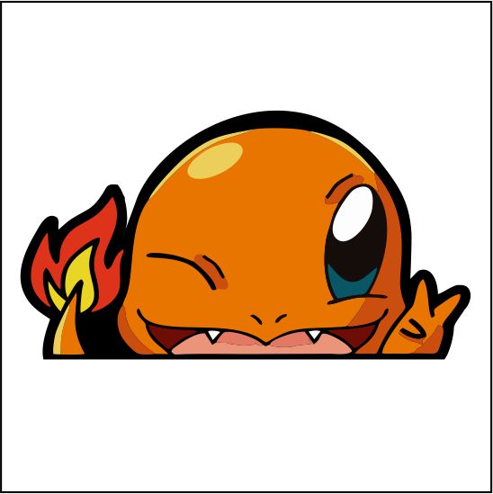 Charmander Peace Peeking – ihatedecals.ca
