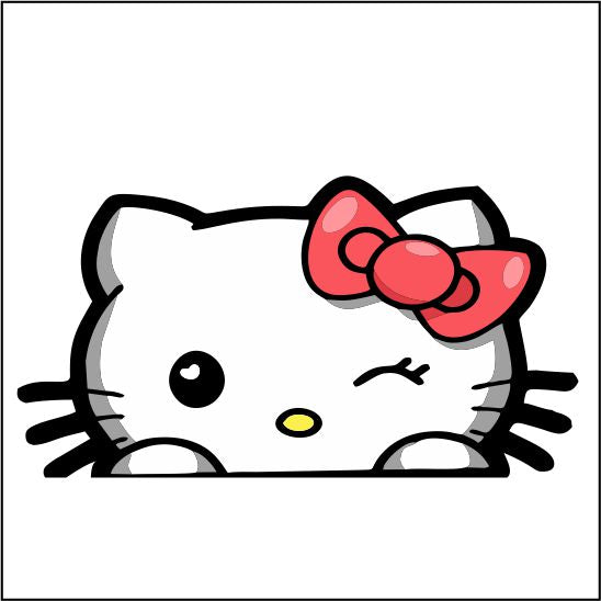 Hello Kitty Peeking – ihatedecals.ca