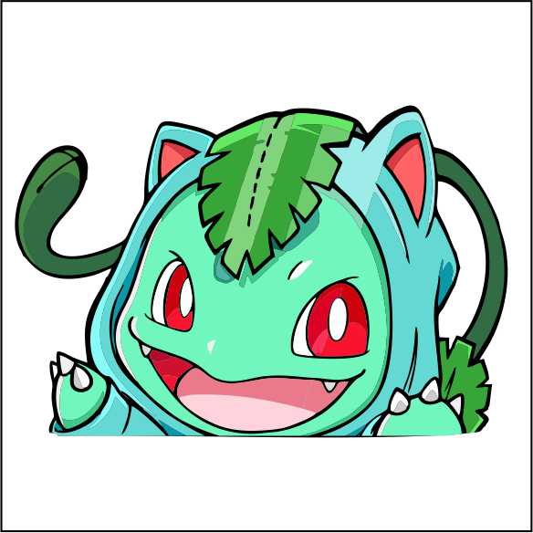 Cute Bulbasaur Peeking – ihatedecals.ca