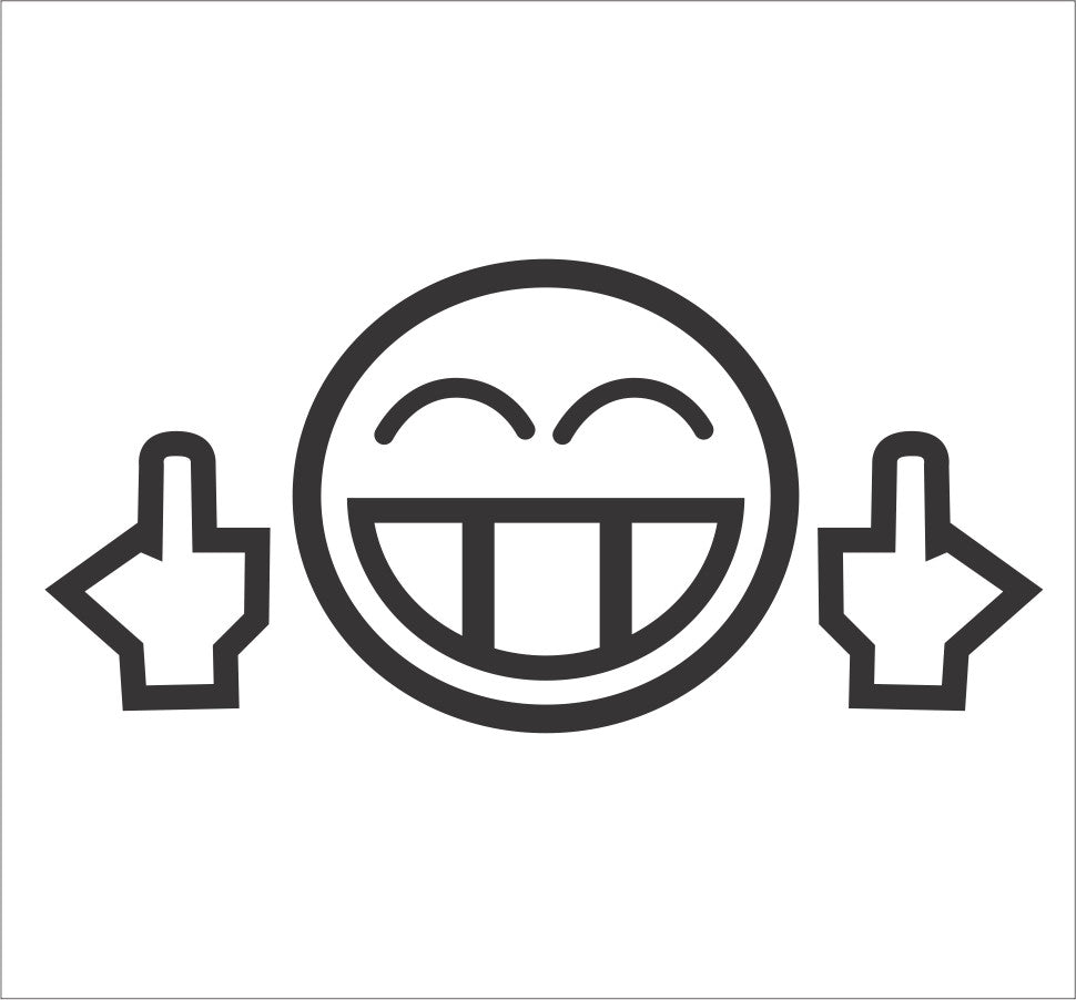 Double Middle Finger – ihatedecals.ca