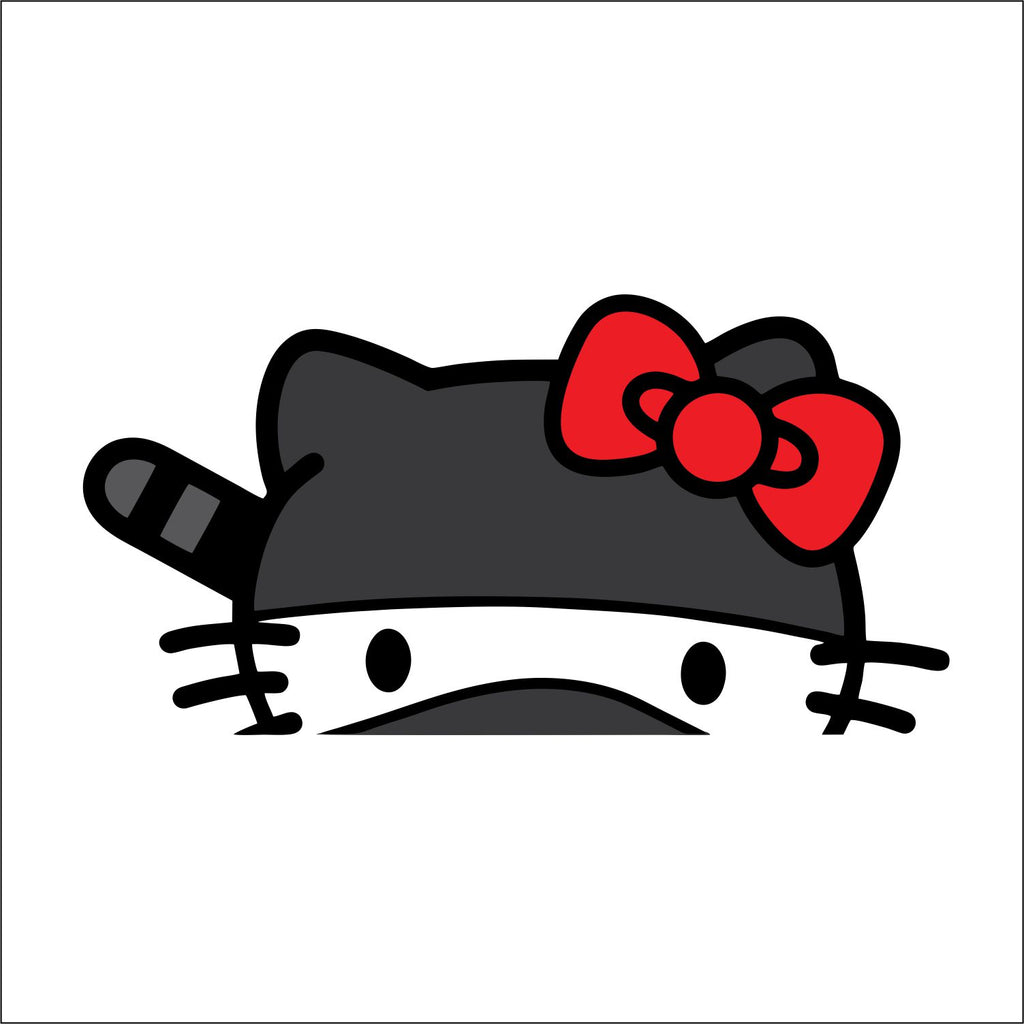 Hello Kitty Ninja Peeking – ihatedecals.ca
