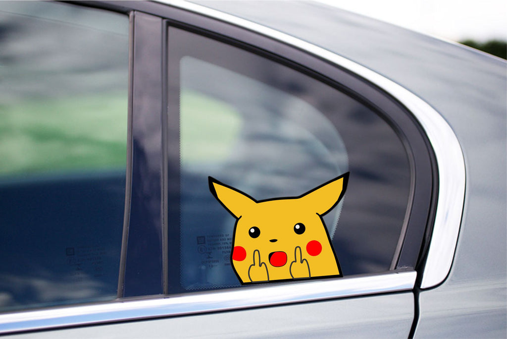 Pikachu Surprise Middle Finger Peeking – ihatedecals.ca