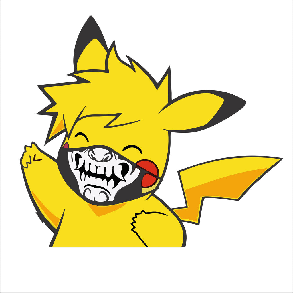 Pikachu Skull Peeking – ihatedecals.ca