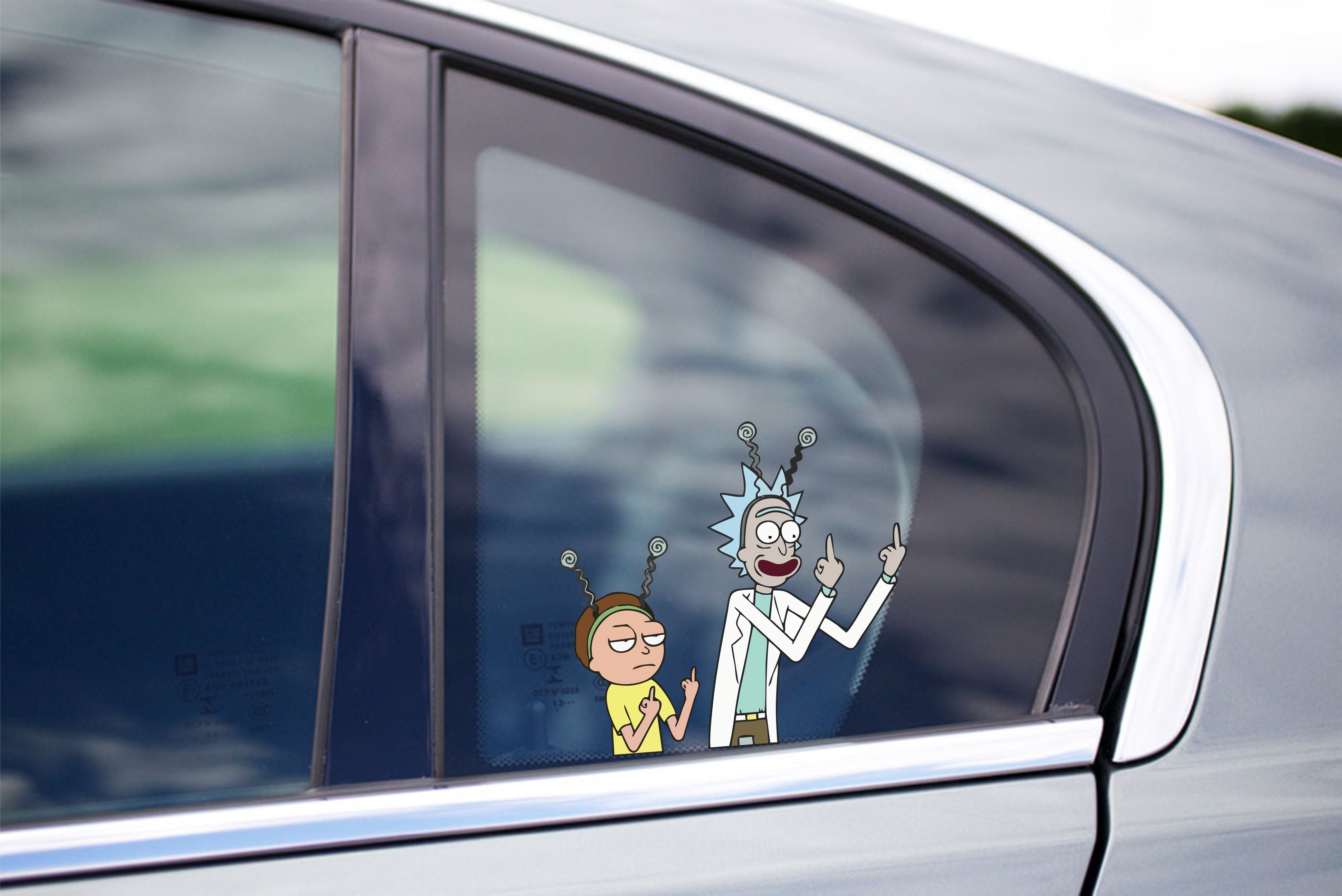 Rick and Morty Middle Finger – ihatedecals.ca