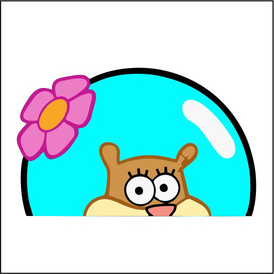 Sandy Cheeks Peeking – ihatedecals.ca