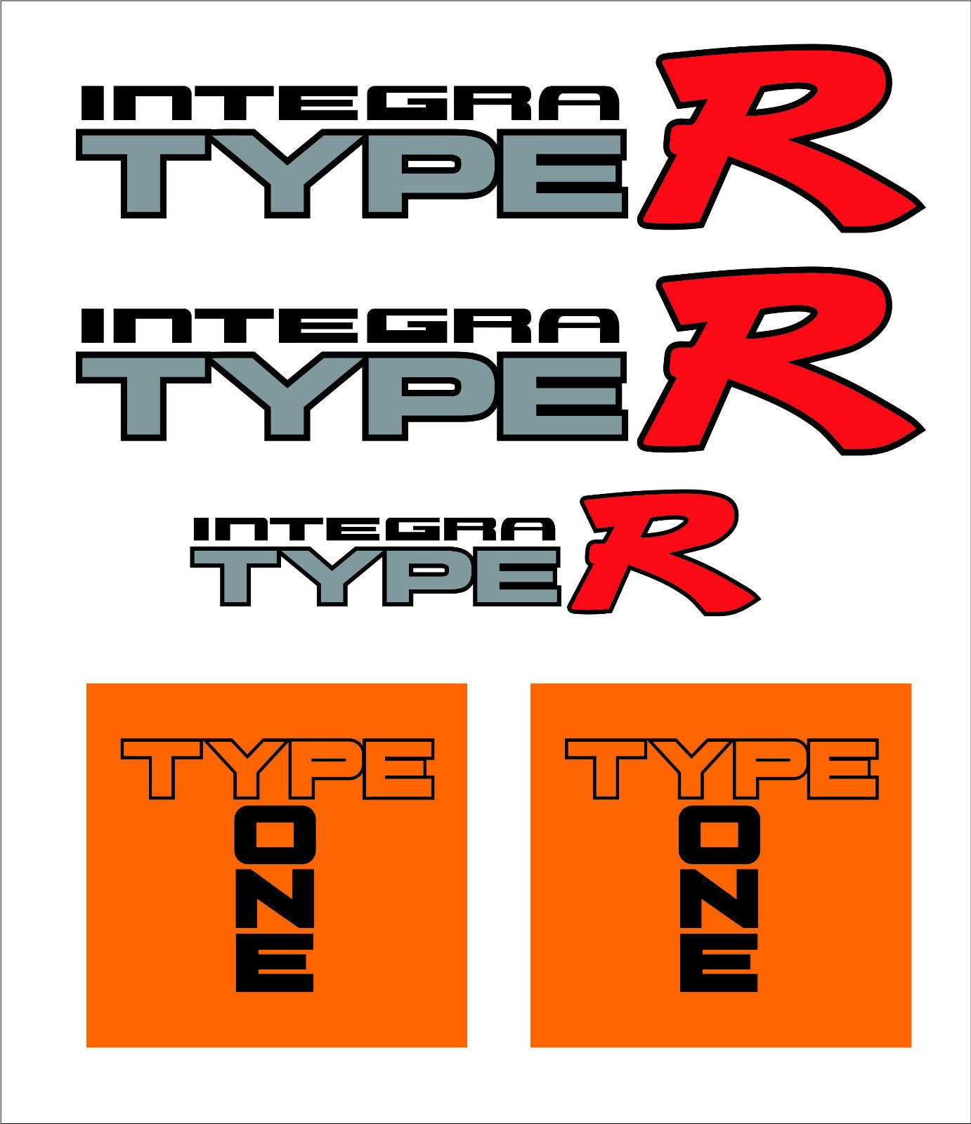 Honda Integra Type R Restoration Decal Kit – ihatedecals.ca